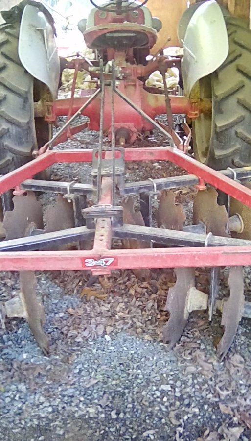 1950's red belly Ford tractor 🚜 with disk and double tiller ...